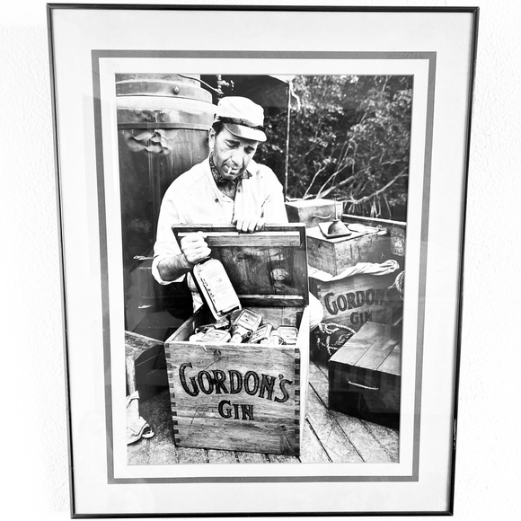 Vintage | Art | Vintage Humphrey Bogart Gordons Gin Advertisement Glass ...